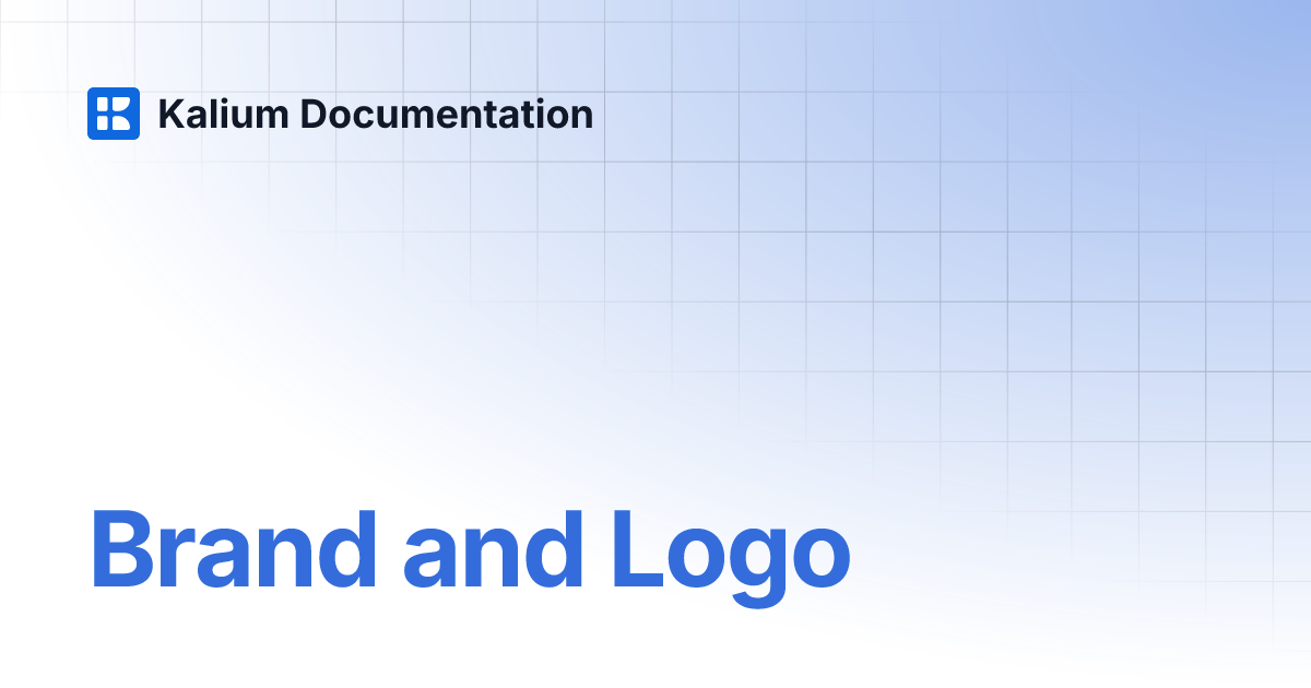 Brand and Logo | Kalium Documentation